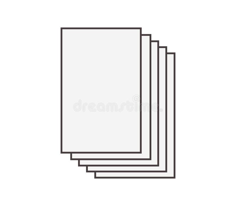 Icon Many Sheets Illustrated Stock Illustration - Illustration of text ...