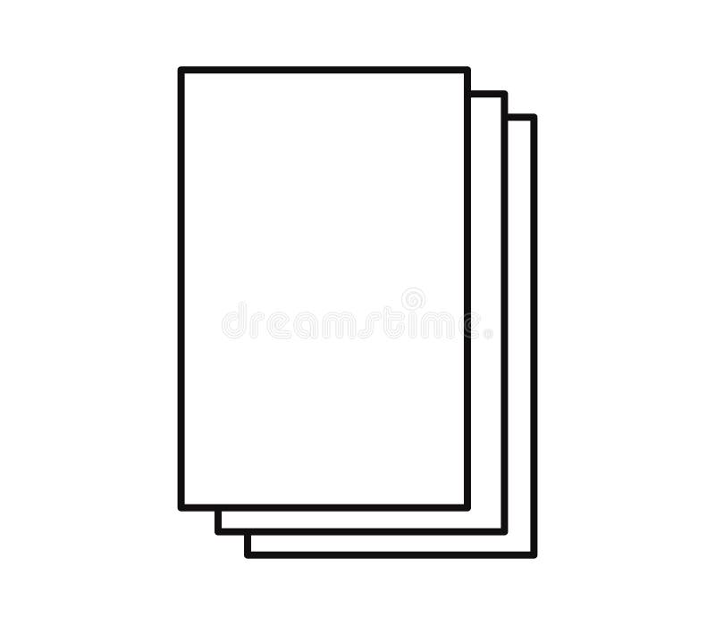 Icon Many Sheets Illustrated Stock Illustration - Illustration of ...
