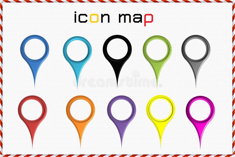Icon map stock illustration. Illustration of destinations - 53181572