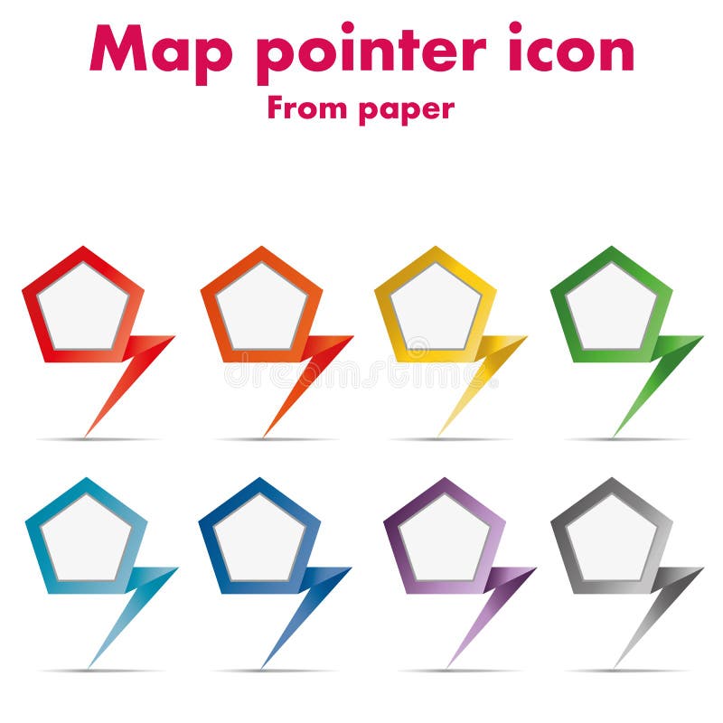 Set of Bright Colorful Vector Pointers. Stock Vector - Illustration of ...