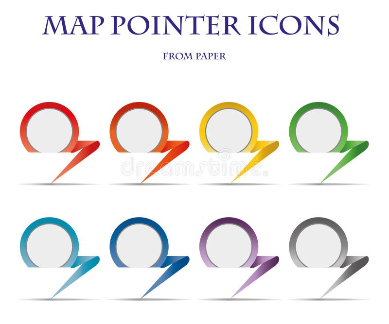 Set of Bright Colorful Vector Pointers. Stock Vector - Illustration of ...