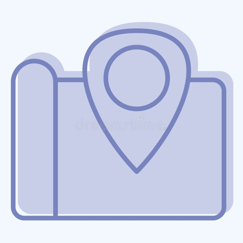 Icon Map. Related To Backpacker Symbol. Two Tone Style. Simple Design ...