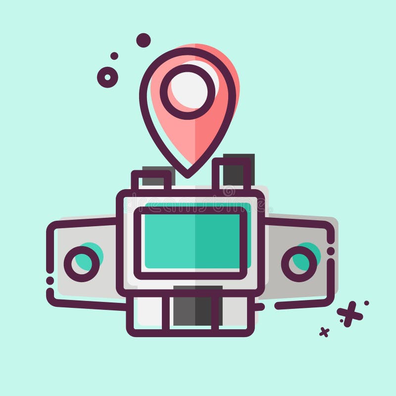 Icon Map Sensor. Related To Car Maintenance Symbol. MBE Style. Simple ...