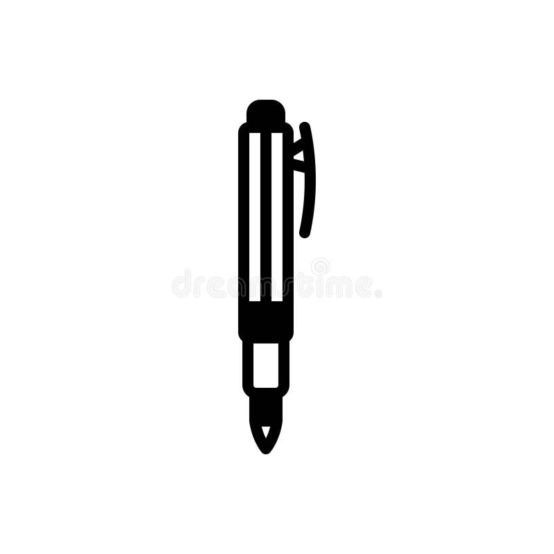 Black Solid Icon for Marker, Broad Tip Pen and Colored Stock Vector ...