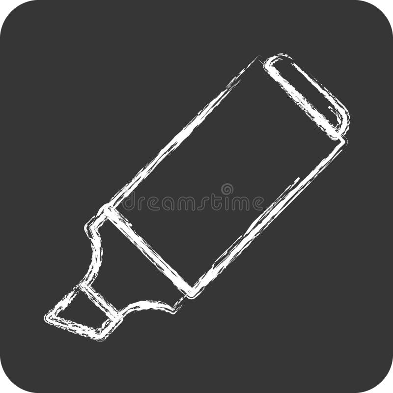 Icon Marker. Suitable for Paint Art Tools Symbol. Chalk Style. Simple ...