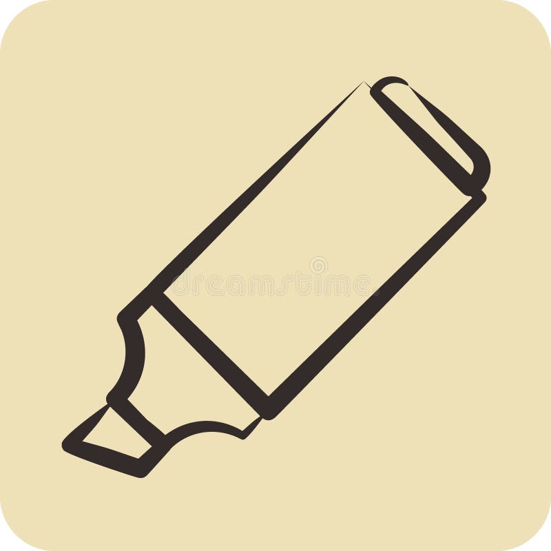 Icon Marker. Suitable for Paint Art Tools Symbol. Hand Drawn Style ...