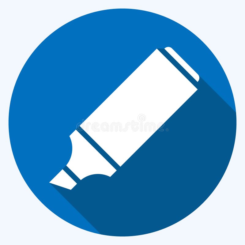 Icon Marker. Suitable for Paint Art Tools Symbol. Long Shadow Style ...