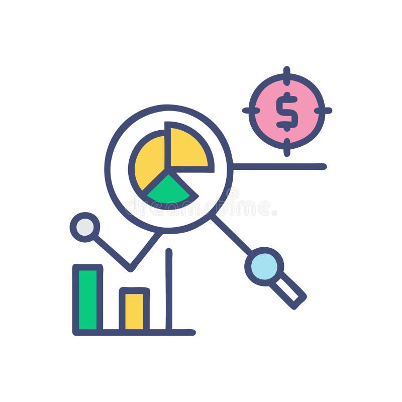 Market analysis logos stock vector. Illustration of inspect - 99109062