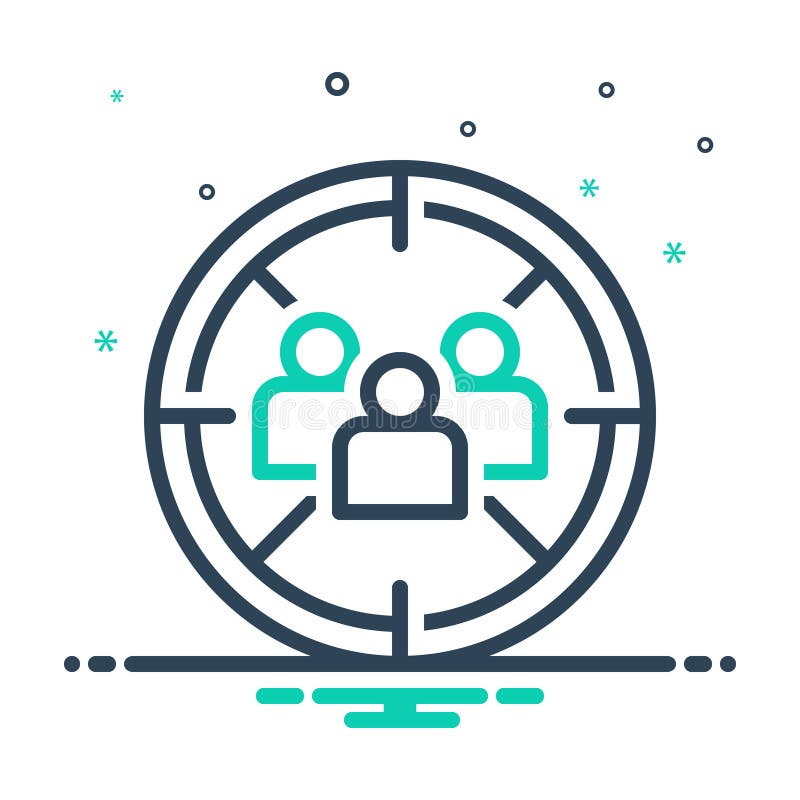 Mix Icon for Market Target, Destination and Target Audience Stock ...