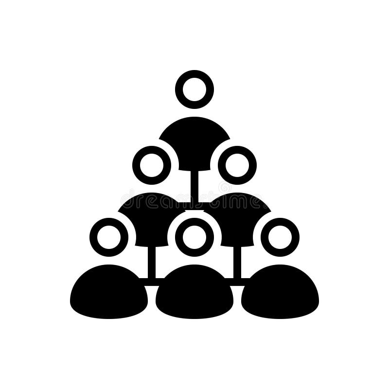Black Solid Icon for Mlm Marketing, Management and Teamwork Stock ...