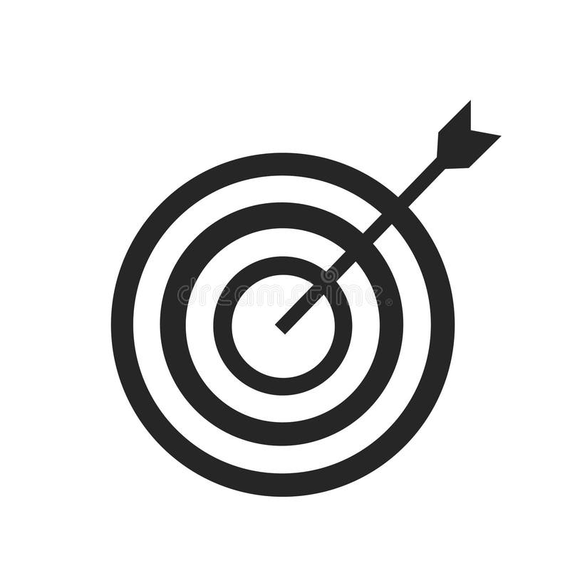 Icon Marketing Target Graphic Design Stock Vector - Illustration of ...