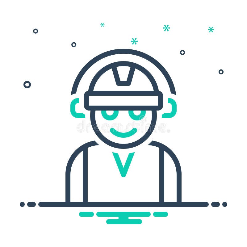 Mix Icon for Marshall, Worker and Police Stock Vector - Illustration of ...