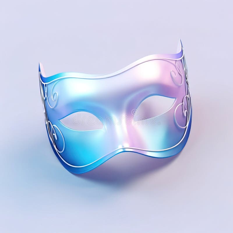 Icon of Masquerade Mask, Glossy Glass Style Stock Illustration ...