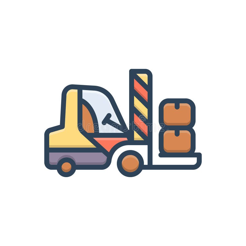 Material Handling Forklift Stock Illustrations – 603 Material Handling ...