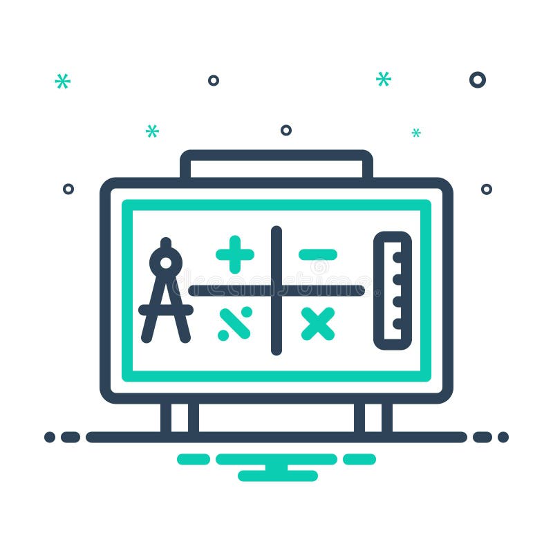 Mix Icon for Math, Concept and Formula Stock Vector - Illustration of ...