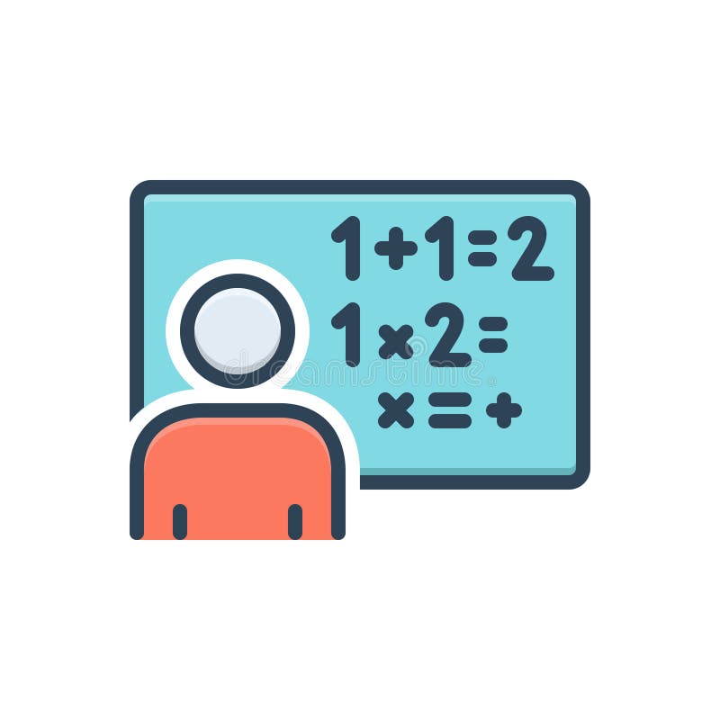 Color Illustration Icon for Math, Formula and Calculation Stock ...