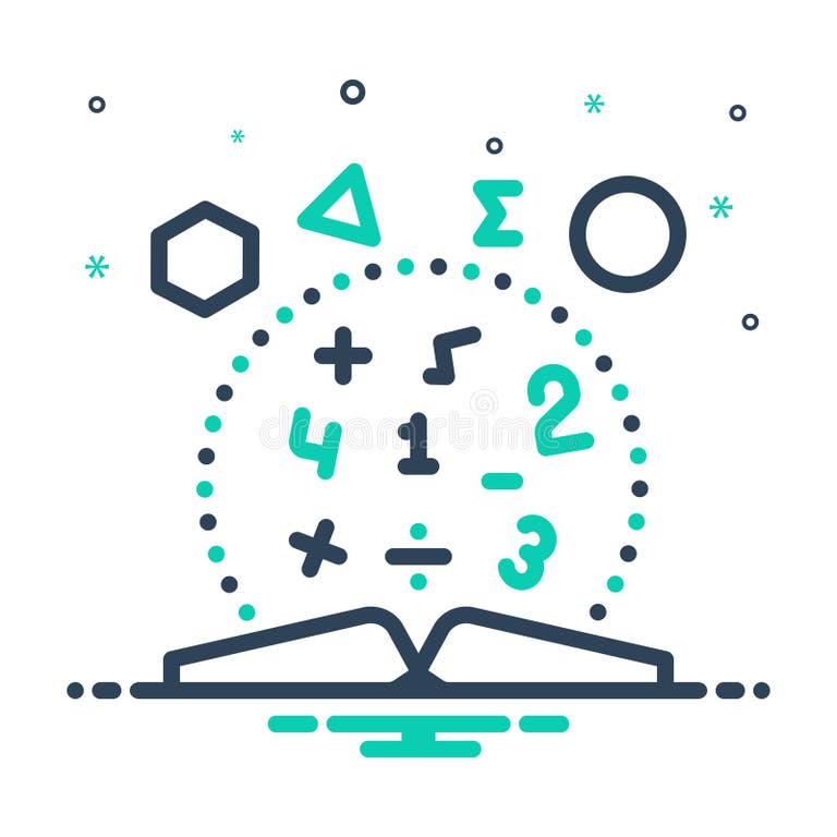 Mix Icon for Mathematics, Education and Math Stock Vector ...