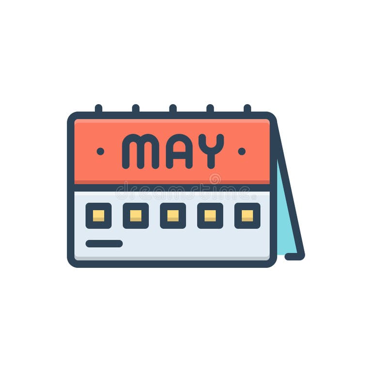 Color Illustration Icon for May, Month and Banner Stock Illustration ...
