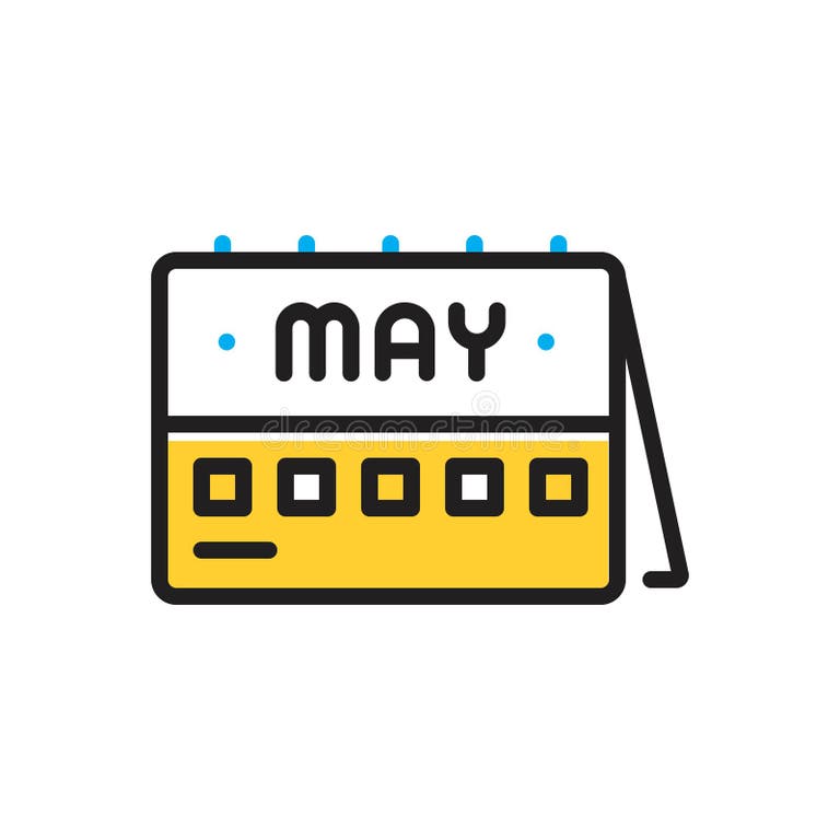 Multi Color Icon for May, Month and Banner Stock Vector - Illustration ...