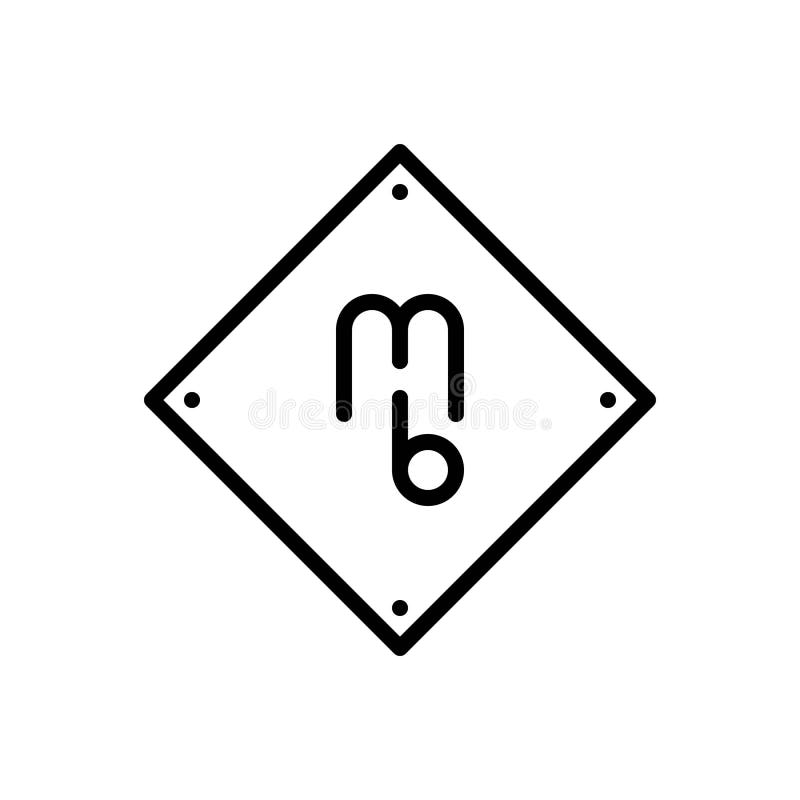 Black Line Icon for Mb, Font and Alphabet Stock Vector - Illustration ...