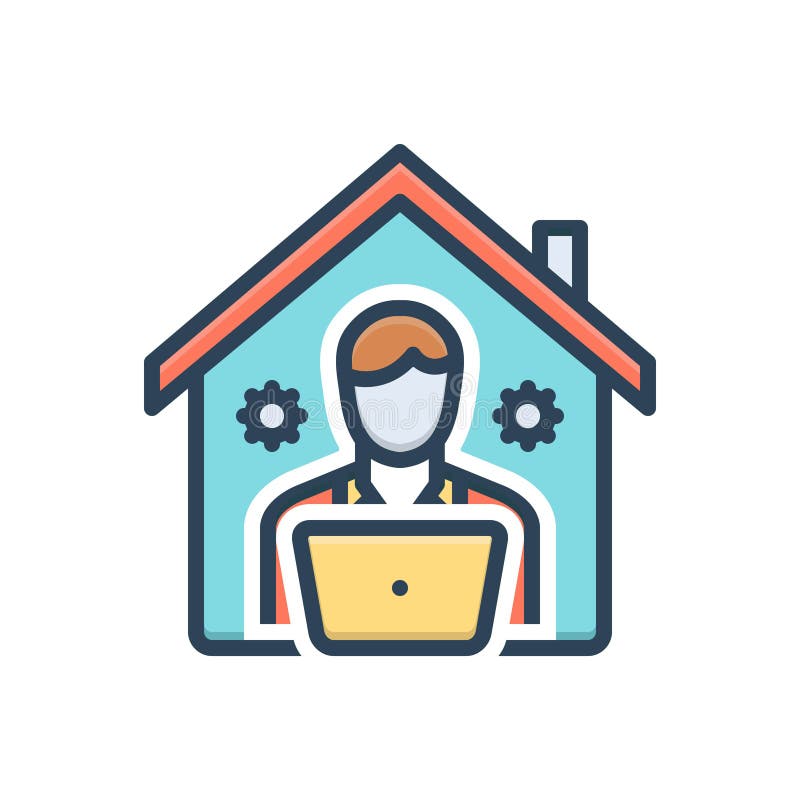 Color Illustration Icon for from, by Means and Worker Stock Vector ...