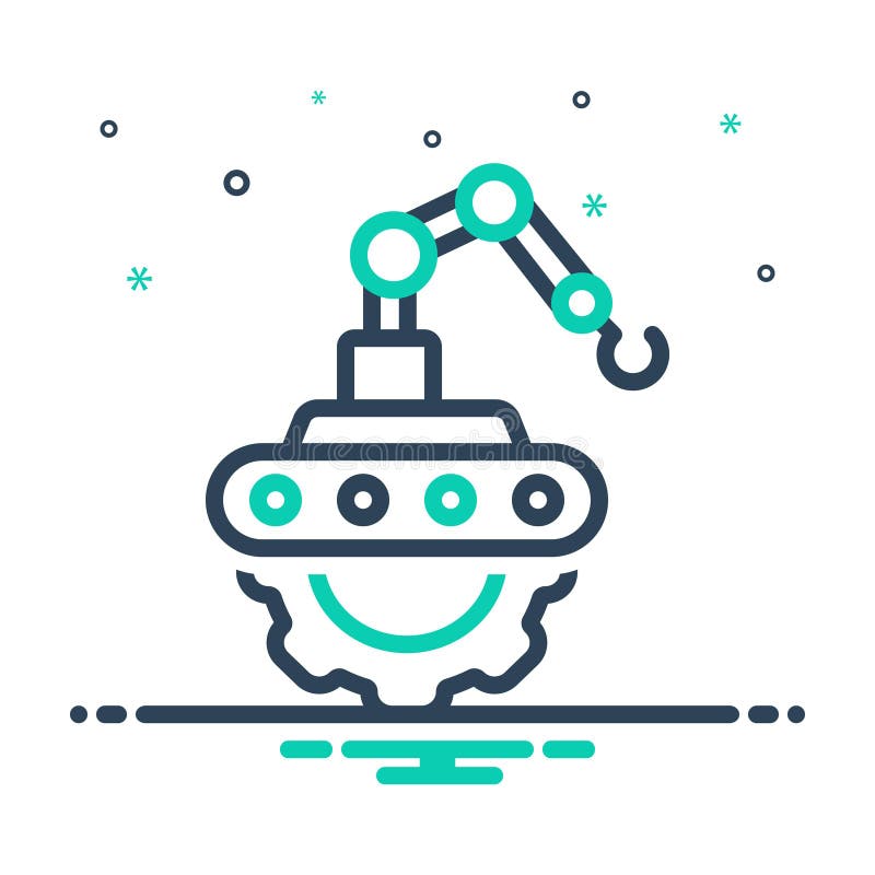 Mix Icon for Mechanical, Automatic and Manufacture Stock Vector ...