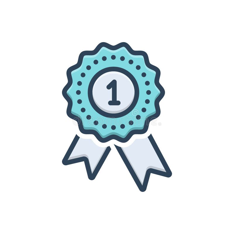 Color Illustration Icon for Medal, Batch and Prize Stock Vector ...