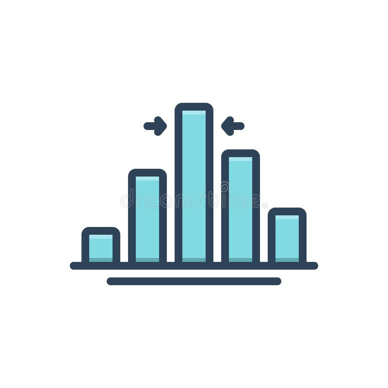 Color Illustration Icon for Median, Midpoint and Center Stock ...