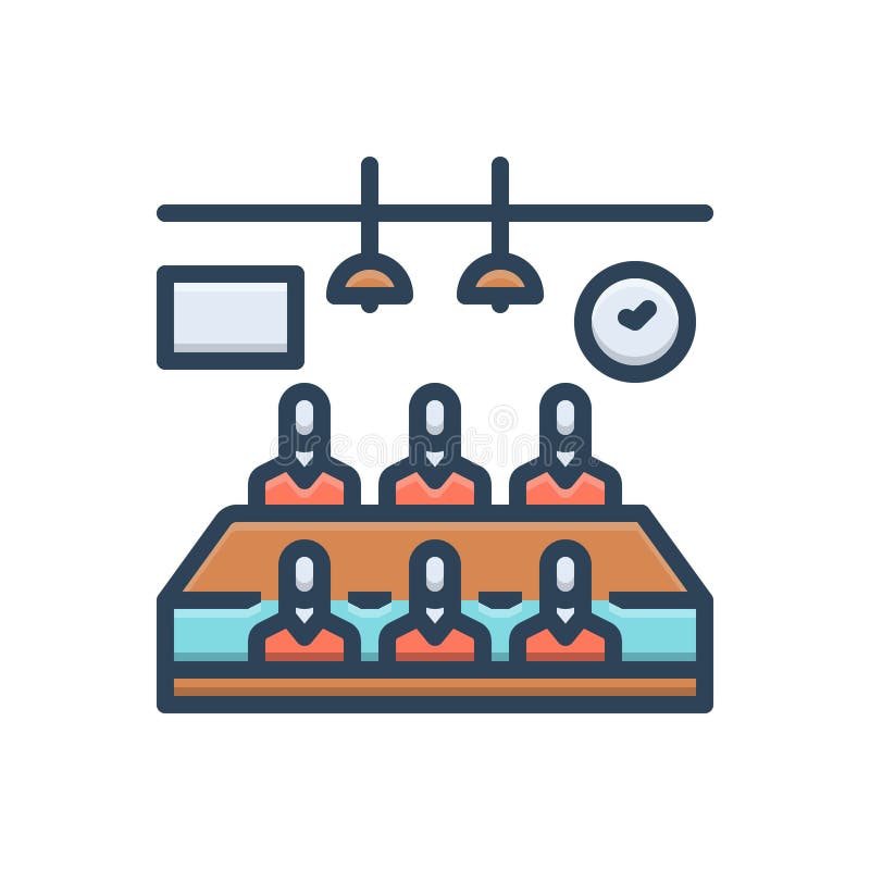 Color Illustration Icon for Meeting, Conference and Speaking Stock ...