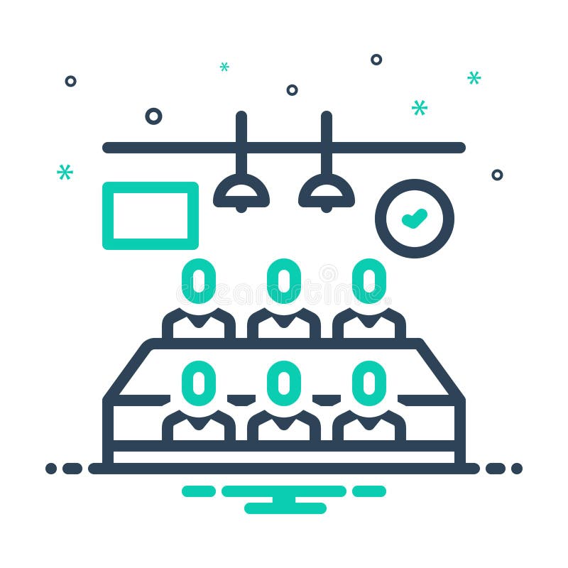 Mix Icon for Meeting, Conference and Negotiation Stock Vector ...