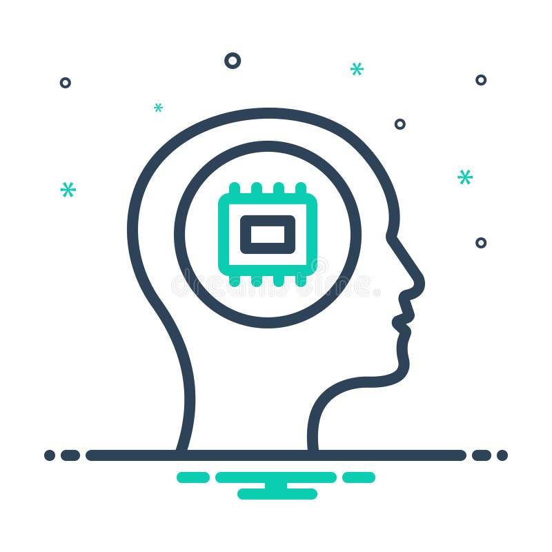 Mix Icon for Memory, Remembrance and Microchip Stock Illustration ...