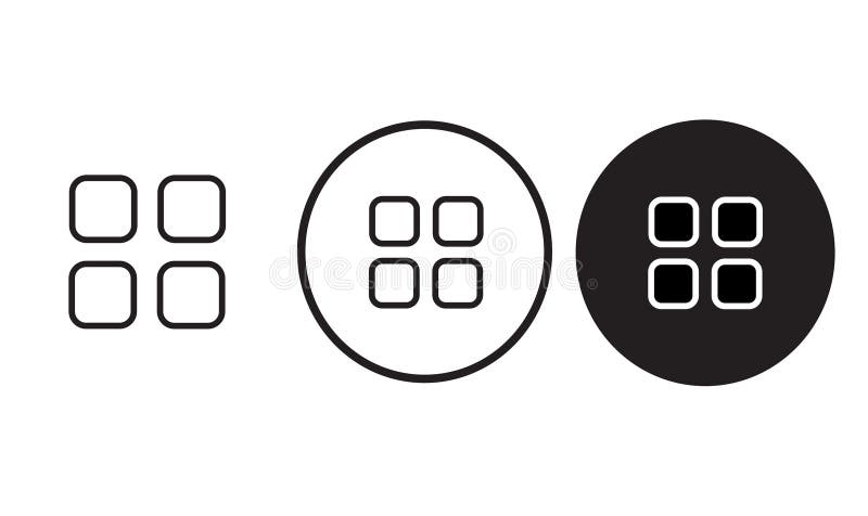 Icon Menu App Set Collection of High Quality Black Outline Logo for Web ...