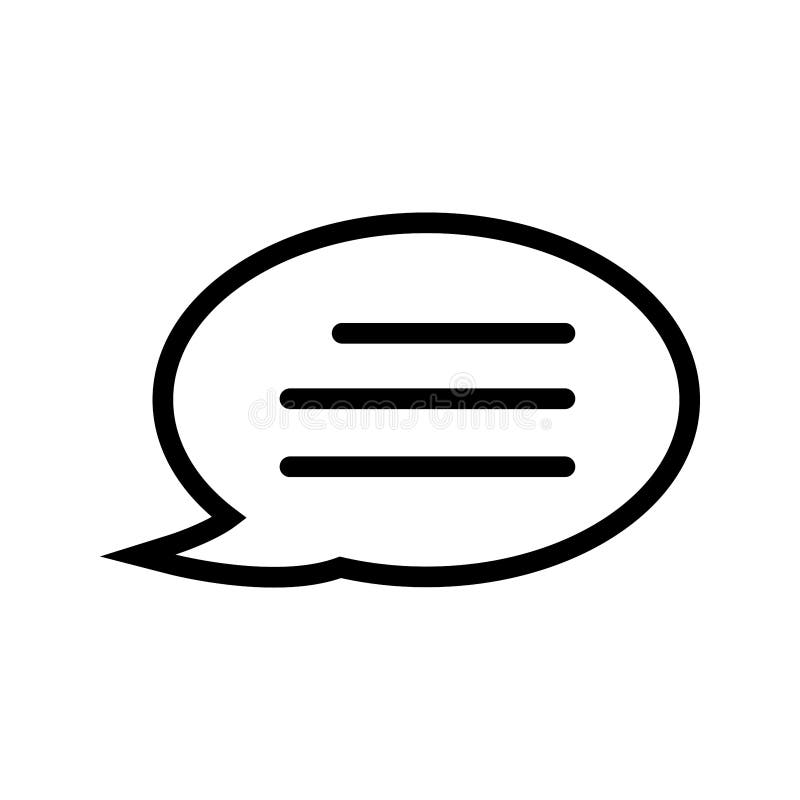 Icon Message Bubble in Outline Style. Chat, Dialogue, Icon Stock Vector ...
