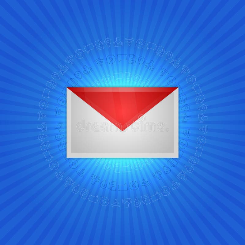 Icon message envelope stock vector. Illustration of email - 39923539