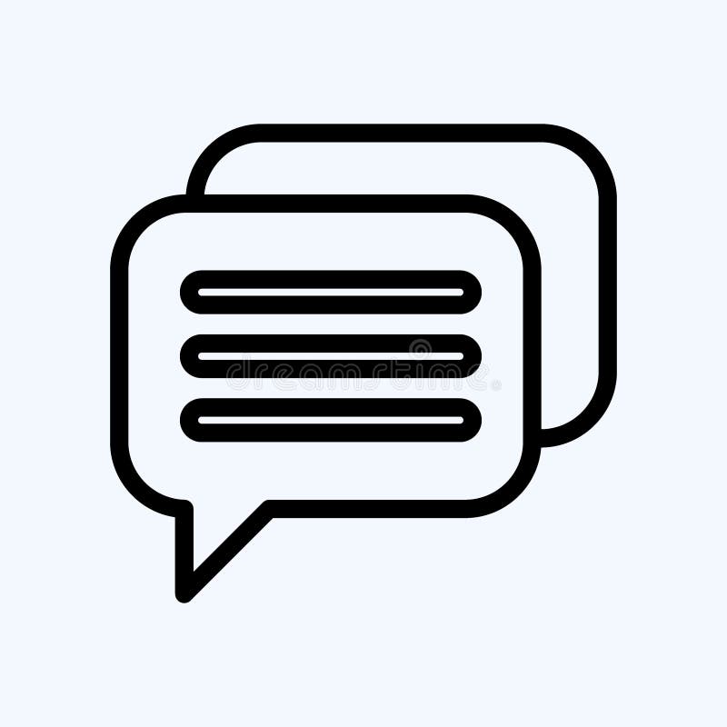 Icon Messages. Suitable for Branding Symbol. Line Style. Simple Design ...