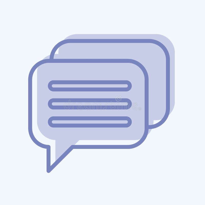 Icon Messages. Suitable for Branding Symbol. Two Tone Style. Simple ...