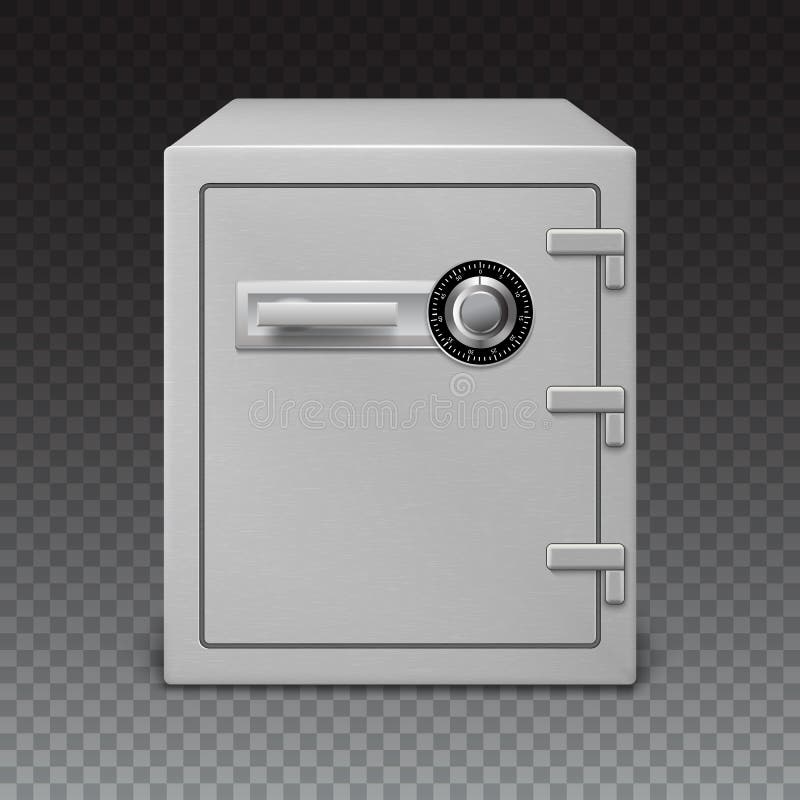 Icon Metal Box on Transparent Background. Safe with Digital Lock ...