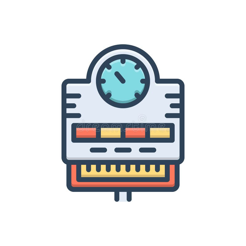 Color Illustration Icon for Meters, Numerator and Measurement Stock ...