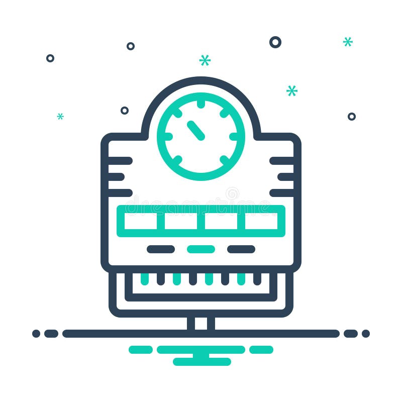 Mix Icon for Meters, Numerator and Measurement Stock Illustration ...