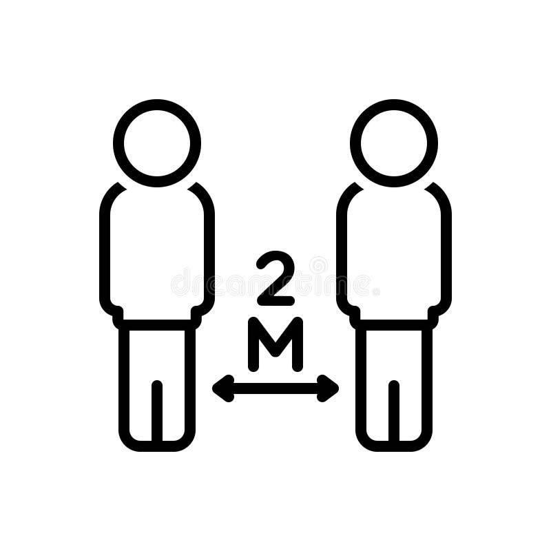 Black Line Icon for Metres, Distance and Measure Stock Vector ...