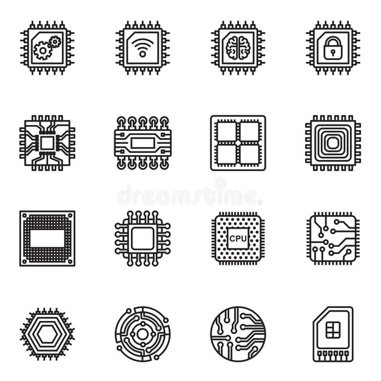 Tech Hardware Simple Icons Stock Illustrations – 1,193 Tech Hardware ...