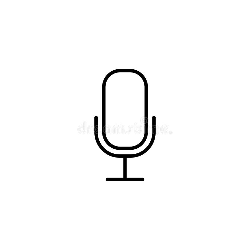 Mic Microphone Voice Podcast Icons Set Vector Stock Vector ...