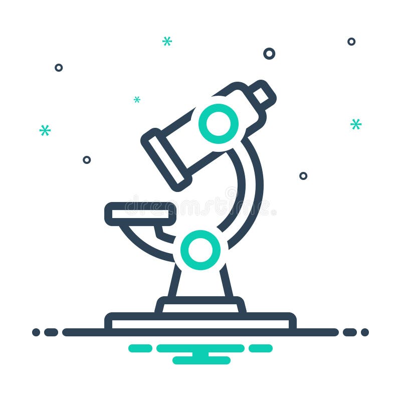 Mix Icon for Microscope, Instrument and Laboratory Stock Vector ...