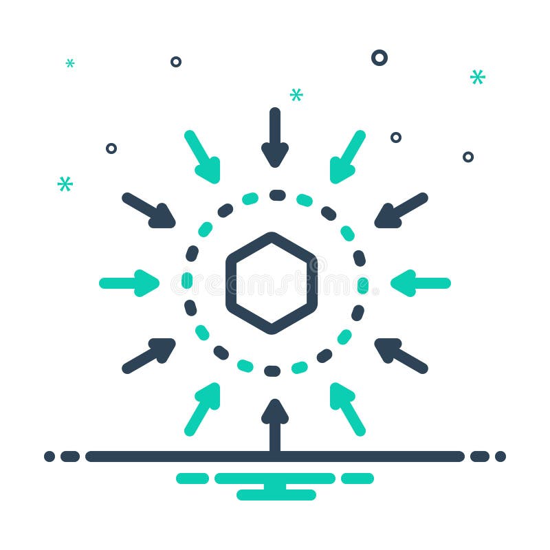 Mix Icon for Middle, Midst and Center Stock Illustration - Illustration ...
