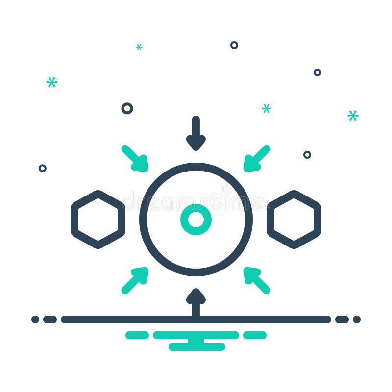 Mix Icon for Middle, Midst and Center Stock Vector - Illustration of ...