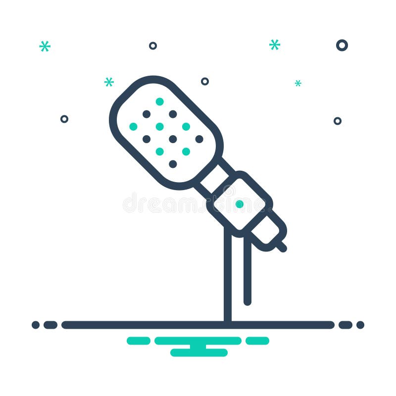 Mix Icon for Mike, Microphone and Audio Stock Vector - Illustration of ...