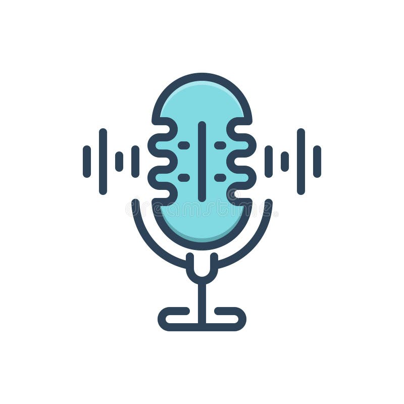 Color Illustration Icon for Mike, Microphone and Record Stock Photo ...