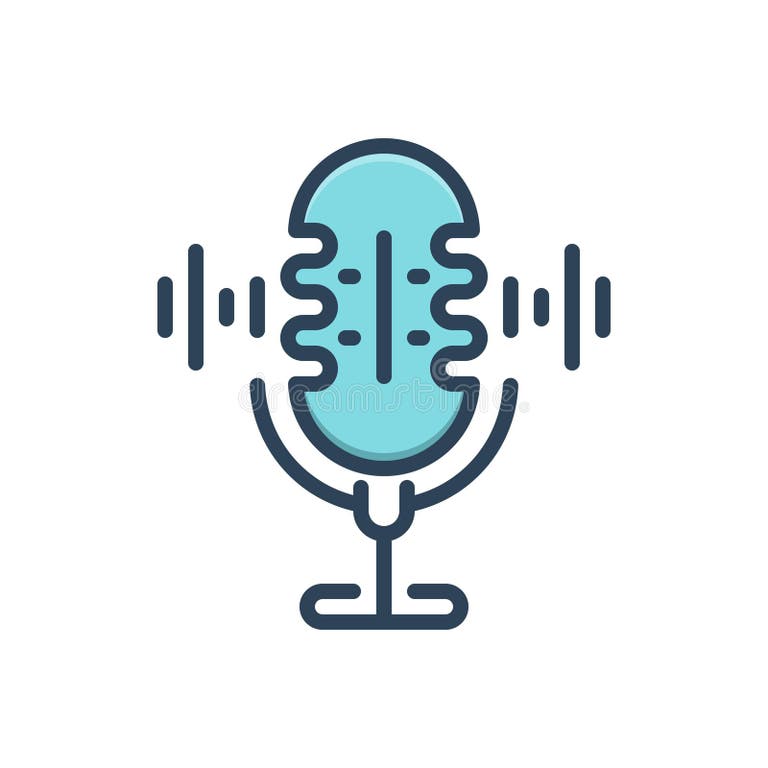Color Illustration Icon for Mike, Microphone and Record Stock Photo ...