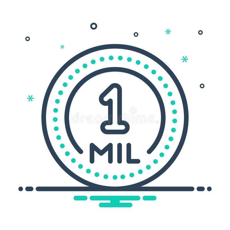 Mix Icon for Mil, One and Million Stock Vector - Illustration of ...