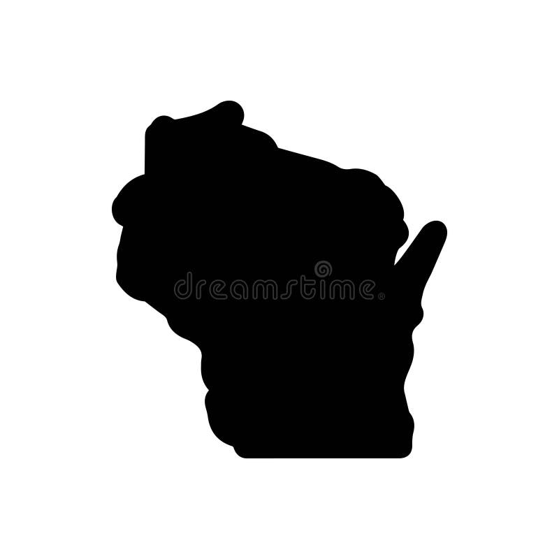 Black Solid Icon for Milwaukee, Wisconsin and Country Stock Vector ...